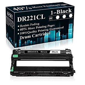 1 Black DR221CL Drum Unit Replacement for Brother HL-3140CW 3150CDN 3170CDW 3180CDW 9130CW 9140CDN 9330CDW 9340CDW 9015CDW 9020CDN Printer,Sold by TopInk