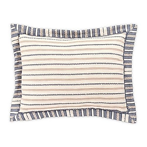 Michael Amini Mills 8-Piece Oversized Cotton King Duvet Set in Denim Blue