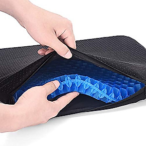 Ecofeen Gel Seat Cushion - Non-Slip Egg Seat Cushion Chair Pads - Office Chair Car Seat Cushion for Sciatica & Back Pain Relief - Coccyx Cushion for Home, Wheelchair, Computer, Desk Chair, Truck