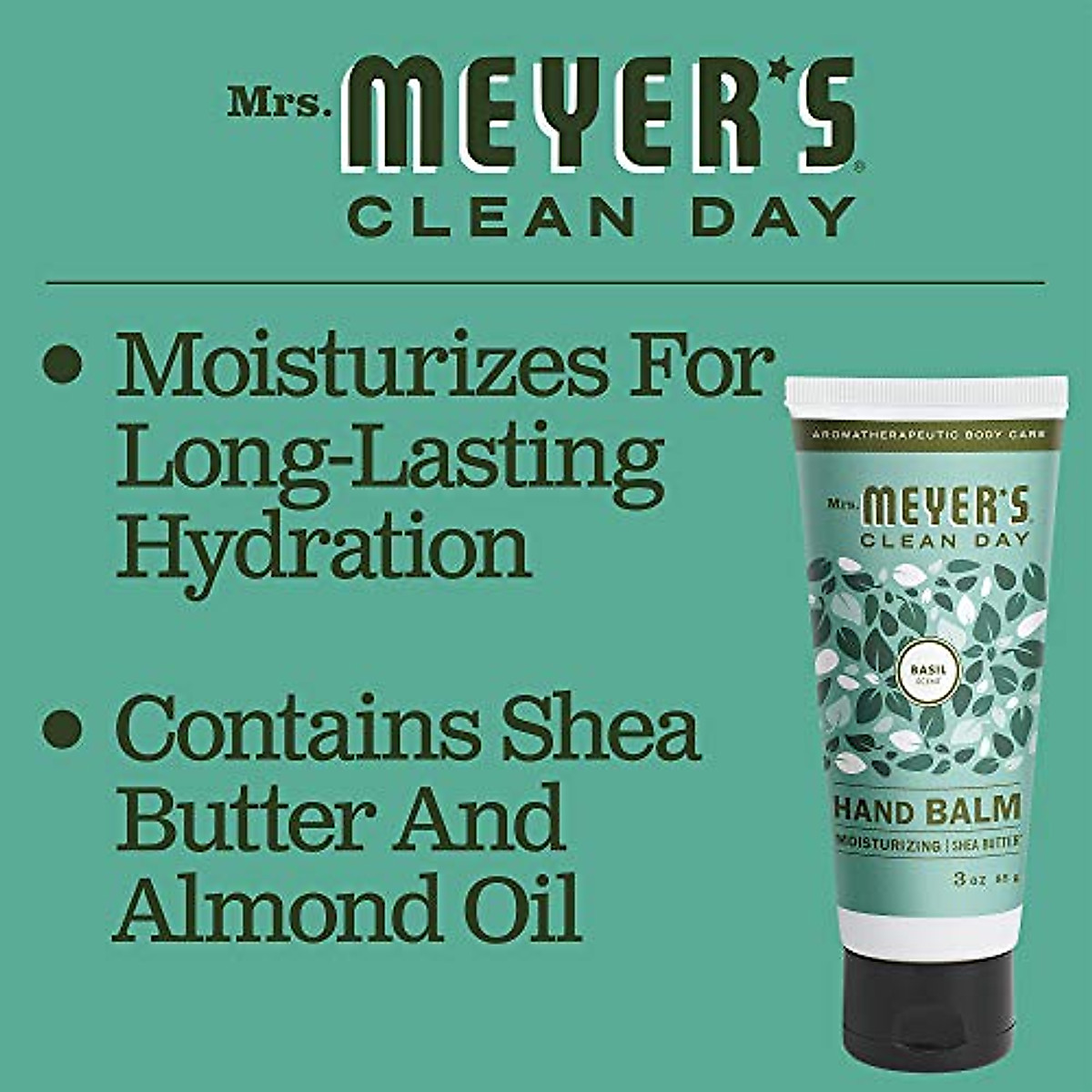 Mrs. Meyer's Moisturizing Hand Balm, Made with Essential Oils, Travel Size, Lavender, 3 oz