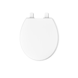 Kohler K-4775-0 Brevia Round Toilet Seat with Grip-Tight Bumpers, Quick-Attach Hardware, White ,1 Count(Pack of 1)