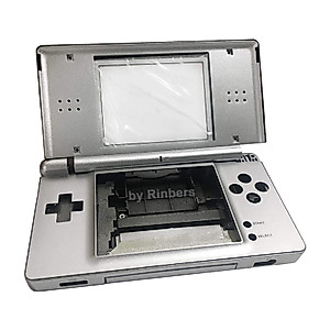 Rinbers® Replacement Full Housing Plastic Shell Cover Case Kit Repair Parts with Bottons Stylus Pen Screws for Nintendo DS Lite NDSL - Silver