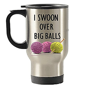 SpreadPassion I swoon over big balls Stainless Steel Travel Insulated Tumblers Mug