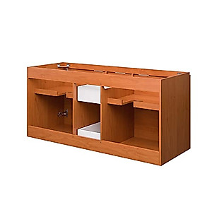 Modway EEI-5883-CHE Scenic 48" Double Wall-Mount Bathroom Vanity Cabinet, Cherry Walnut