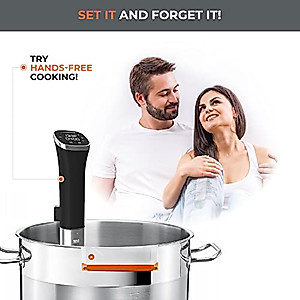 Sous Vide Cooker Starter Kit | All In One | Sous Vide Immersion Circulator Slim Design 1000W, 20 Sous Vide Reusable Vacuum Bags, Electric Pump, Sous Vide Clips, Cookbook | Special Edition