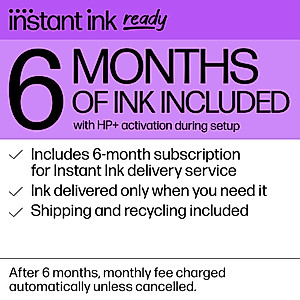 HP DeskJet 2755e Wireless Color All-in-One Printer with bonus 6 months Instant Ink (26K67A)