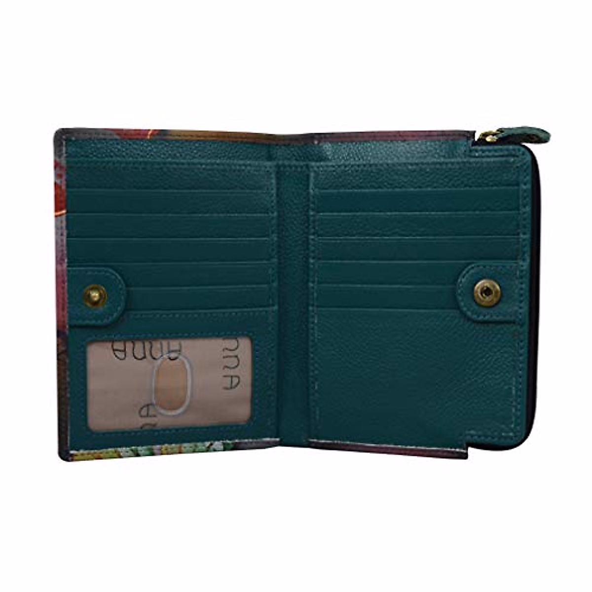 Anna By Anuschka Women's Hand-Painted Genuine Leather Two Fold Clutch Wallet - Butterfly Paradise