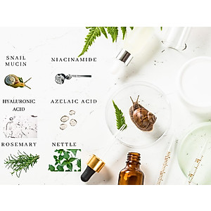 ZAIN1 Natural Hair growth serum with Snail Mucin, Rosmary, Niacinamide, Hyaluronic acid, Azelaic acid, Nettle, and Much More Natural Ingredients (Mimosa, 3.4 oz). Our products are made by nature