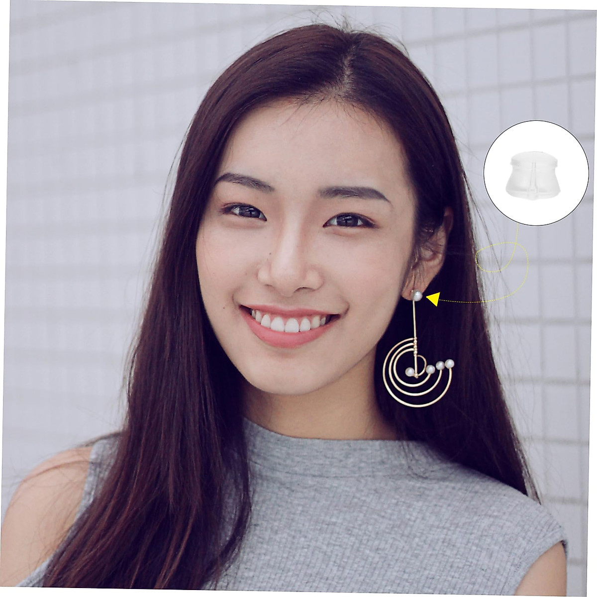 TEHAUX 100pcs Earplugs DIY Earrings Earring Accessories Handmade Earrings Clear Clutch Bag Dangle Earrings Soft Earring Backs Earrings Making Accessories DIY Earring Plugs Hamburger Nut