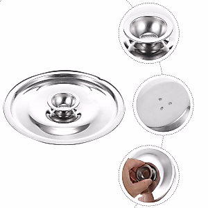 Milisten Stainless Steel Taste Cup Lid Skillet Wok 8 Inch Cup Cover Oil Pot Lid Frying Pan Lid Pan Cover Universal Pot Lid for Pots and Pans Filter with Cover