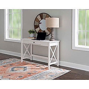 Linon Dalton Wood Laptop Desk in Antique White