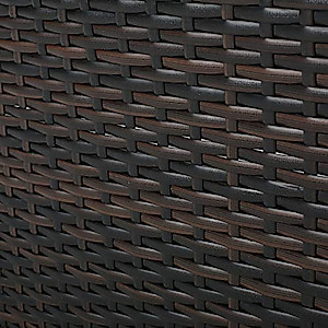 Christopher Knight Home Glaros Outdoor Aluminum Framed Wicker Sofa/Daybed with Water Resistant Canopy and Cushions, Multibrown / Beige