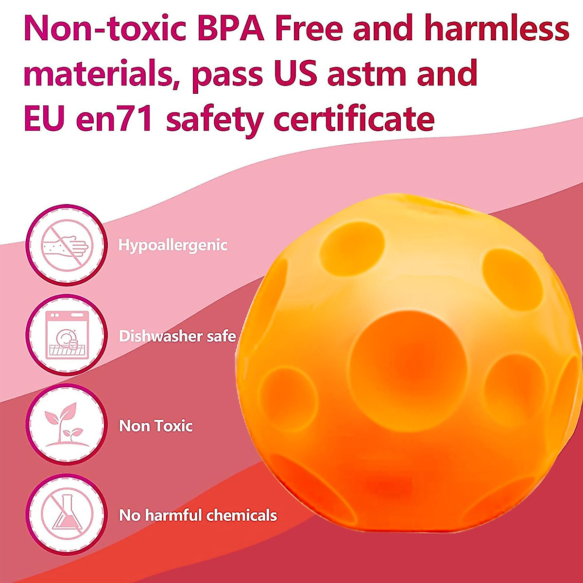 Montessori Toys for Babies 3 Months+, Baby Balls 3 to 12 Month for Babies & Toddlers 3M+, Textured Multi Ball Set Colorful & Soft Squeezy Sensory Toys. Stress Relief Balls for Infant (4 Pack)