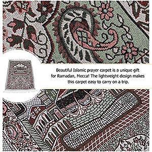 ABOOFAN 1 Pc Muslim Prayer Mat Mosque Comfortable Prayer Rug Portable Prayer Rug