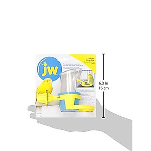 JW Pet Company Bird Cage Clean Cup Feeder & Waterer – Small Bird Feeder Easily Attaches to Cage for Parakeets, Canaries or Similar Small Birds