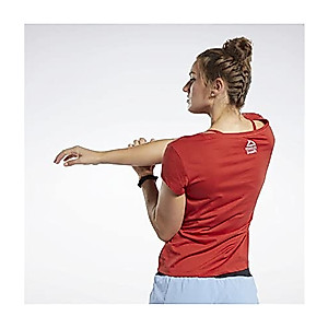 Reebok Womens Forging Elite Fitness Graphic T-Shirt, Red, X-Small
