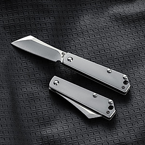 KeyUnity KK03S Small Folding Knife Fixed Blade Knife, Stainless Steel EDC Pocket Knife for men & Women