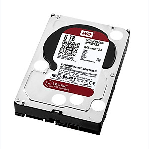 WD Red 6TB NAS Hard Drive - 5400 RPM Class, SATA 6 Gb/s, 64 MB Cache, 3.5in - WD60EFRX (Renewed)