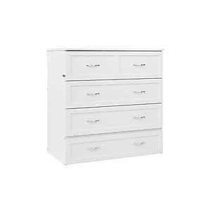 AFI, Vivian Murphy Bed Chest Twin XL with Storage Drawer and Built-in USB Charger, White