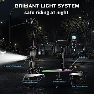 MASXODRK Electric Scooter for Adult,Up to 50Mph,5600W Powerful Motor,48 Miles Travel Range, 60V28Ah Lithium Battery, Dual Suspensions and Brake,11" Off Road Tire E-Scooter