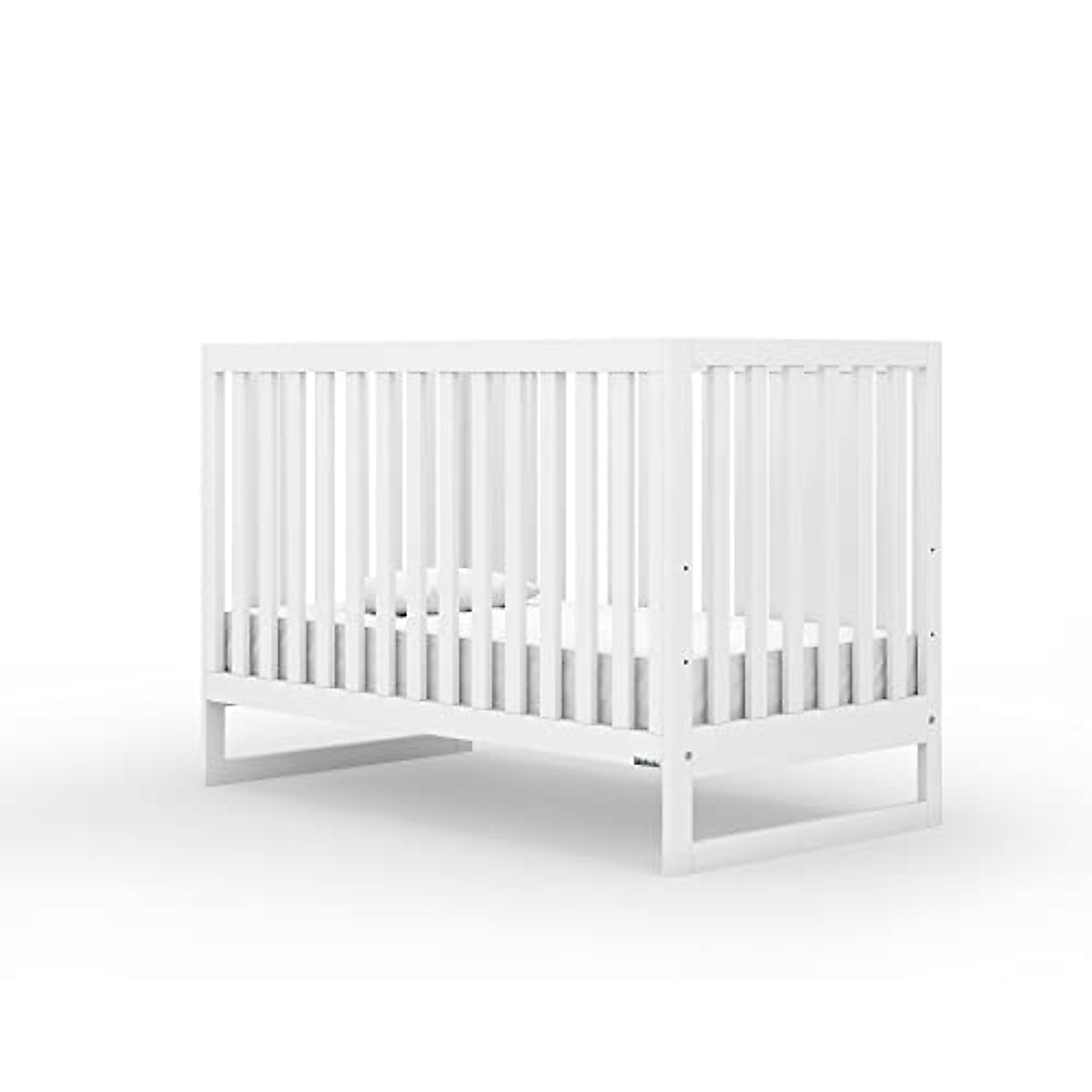 dadada Baby’s 3-in-1 Austin Convertible Crib - Newborn Essentials Baby Bed Fits Standard Crib Mattress - Adjustable Bed Base - White