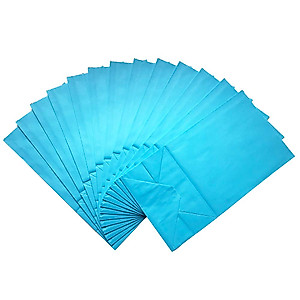 Artseen Party Favor Paper Bags for Party Celebration Treated Paper Bags 5.10X3.10X9.4 inches(24 CT)… (Lake blue)