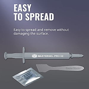 Cooler Master MasterGel Pro V2 High Performance Thermal Compound with High CPU/GPU Conductivity W/m.k= 9m Design for CPU and GPU Coolers