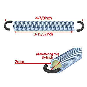 GUPO 4-7/8 inch （2Pcs Recliner Sofa Chair Replacement Springs Mechanism Tension Spring