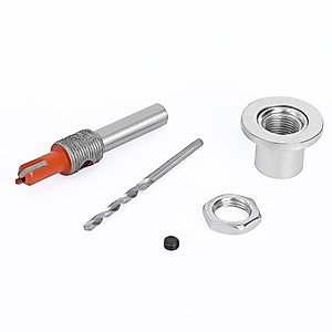 Wilsnsun Carbide Tipped 90° Countersink with Adjustable Low Friction Depth Stop,Multifunctional Round Shank Bore Woodworking Drill Bit,Taper Drill Bit,Counterbore Drill Bit （Dia3.5mm Drill ）