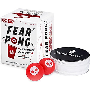 Fear Pong: Refreshed Edition – Unleash Your Wild Side – The Daring Adult Card Game by Cut – Contains 200+ Horrible Dares – Extreme Beer Pong for Parties and Game Night