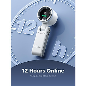 Diveblues Portable Handheld Turbo Fan, 5 Gear Wind, Battery Operated, Up to 12 Working Hours, 3 IN 1 Hand Fan with Air Turbo Tech Cooling Fan for Outdoor Activities, Travel, Working