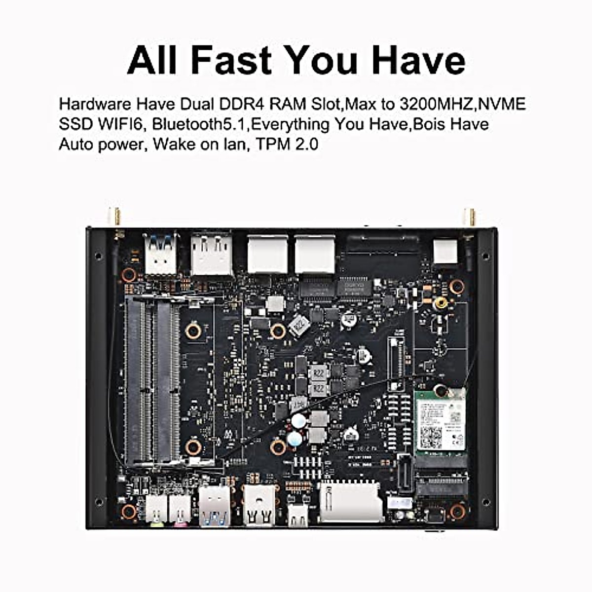 Mini PC Fanless,Intel Core i7 10510U (Up to 4.9GHZ),Windows 11 Pro/Linux, Slient Desktop Computer,16G DDR4 1TB NVME SSD, Metal Case,Dual Gigabit Ethernet,Support Auto Power on