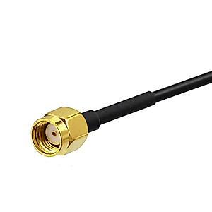 Bingfu WiFi Antenna Extension Cable 4-Pack RP-SMA Male to RP-SMA Female Bulkhead Mount RG174 Coaxial Cable 1m 3 feet for WiFi Router Security Camera Wireless Mini PCI Express PCIE Network Card Adapter