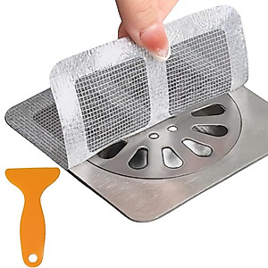 Generic Disposable Floor Drain Sticker, Floor Drain Sticker, Disposable Drain Covers, Bathroom, Laundry, Bathtub, Kitchen, Sink, for Human and Pet Hair (60PC)