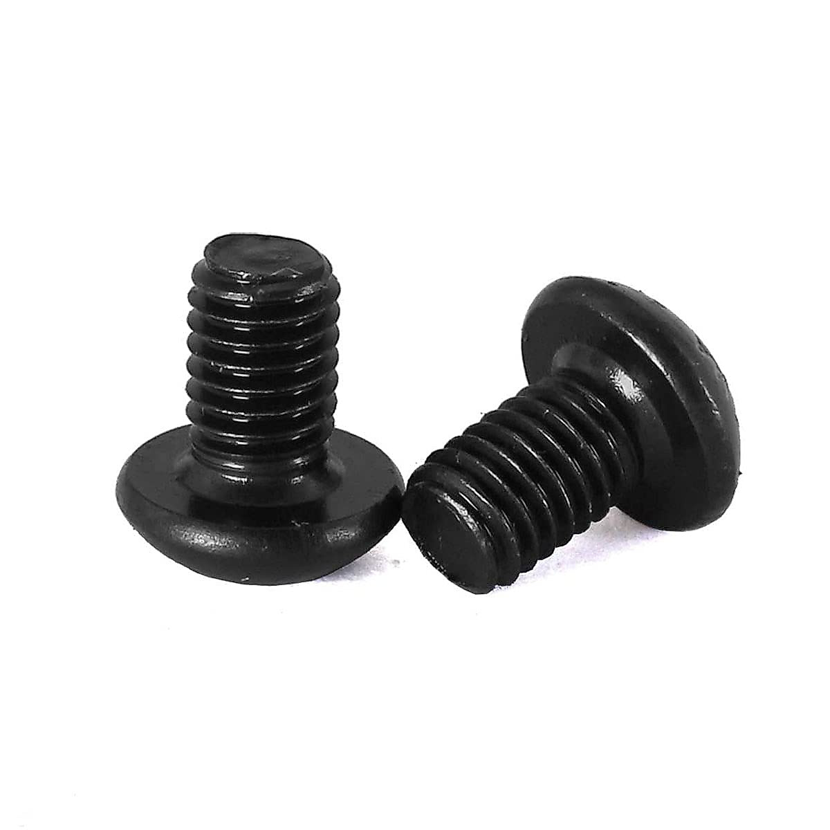 PZRT 40 pcs M5 x 8mm Round Head Hexagon Socket Screws, 10.9 high-Strength Hexagon Socket Round Head Screws, Black