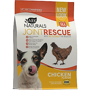 Ark Naturals Joint Rescue Dog Chew, Chicken Flavor, Joint Supplement with Glucosamine & Chondroitin, 1 Pack