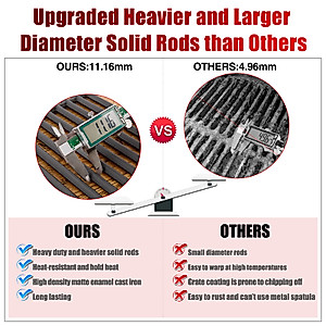 Dyna Glo DGF493BNP 70-01-273 Grill Grates 70-05-104 Wheels Grill Replacement Parts for Dyna Glo DGH474CRP DGB494SPB DGB495SDP-D, 3pcs Grill Grates or 2pcs BBQ Wheels