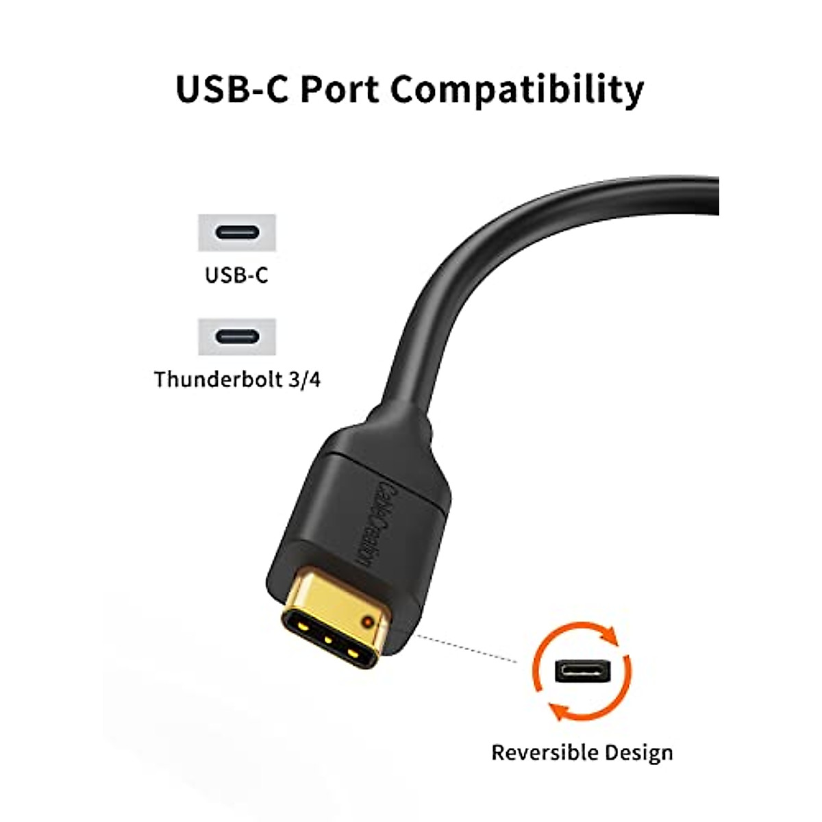 CableCreation USB 3.1 USB C to USB B Cable 4 FT Bundle USB 3.1 C to Micro B Hard Drive Cable 2FT