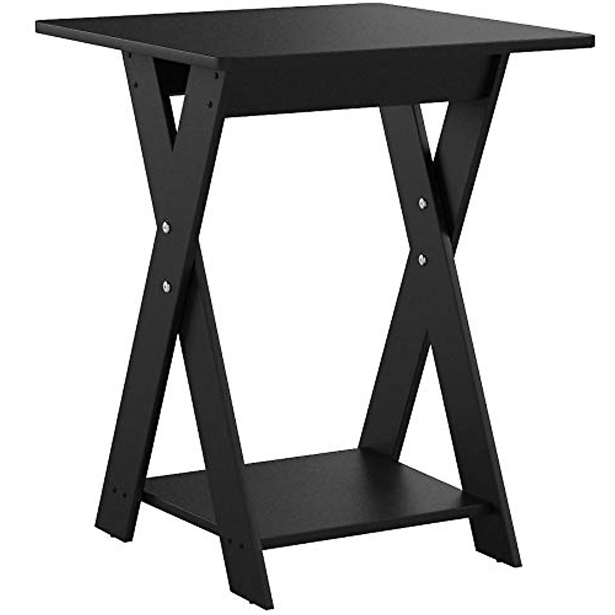 FURINNO Modern Simplistic End Table Set, 2-Pack, Espresso