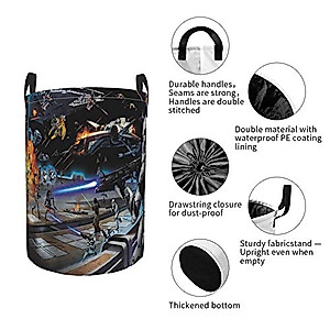 Laundry Hamper Larger Capacity Collapsible Dirty Cloth Hampers St-Ar-Wa-Rs Laundry Basket Freestanding Clothes Toy Storage Decorative Organizer In Living Room