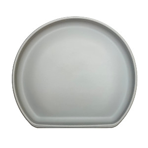 otterlove Silicone Baby Plate with Suction Base - 100% Platinum Pure LFGB Silicone with NO Fillers - BPA Free - Fits Most Highchair Trays (Undivided Plate + Cover - Sand)