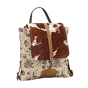 Myra Bag Stalk Upcycled Canvas & Cowhide Backpack S-1439