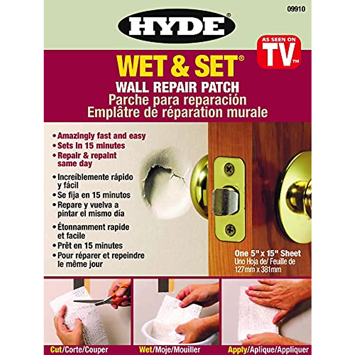 Hyde 9910 09910 Wet & Set, 1 Patch
