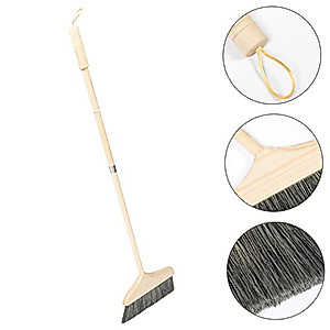 BCOATH Wooden Long Handle Broom Indoor Sweeping Broom Courtyard Broom Garbage Sweeping Broom Soft Broom Lawn Concrete Broom Outdoor Indoor Broom Dust Brooms Carpet Broom Rv Bristle Hair