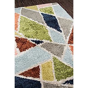 Novogratz Retro Collection Prism Shag Area Rug, 3'6" x 5'6", Multicolor