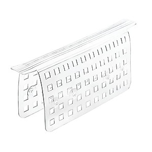 iDesign Euro Plastic Saddle, Glassware and Sink Protector for Kitchen, Bathroom Pots, Pans, Dishes, 11" x 12", Clear
