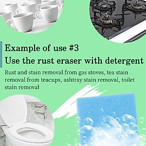 Rust Eraser for Knives Kitchen Stoves Wood Finish and Bicycles Multi Purpouse Cleaning Rubber Eraser Remover Dirt Stains, Set of 3 (Fine, Coarse, Extra coarse) Made in Japan