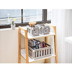 Home Zone Living Wood Storage Crate for Organization and Storage, 3 Pack, Brown