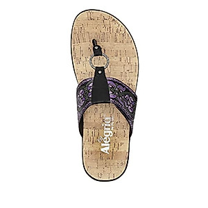 Alegria Womens Moxi Free Spirit Crow Flat Thong Sandal 9.5-10 M US