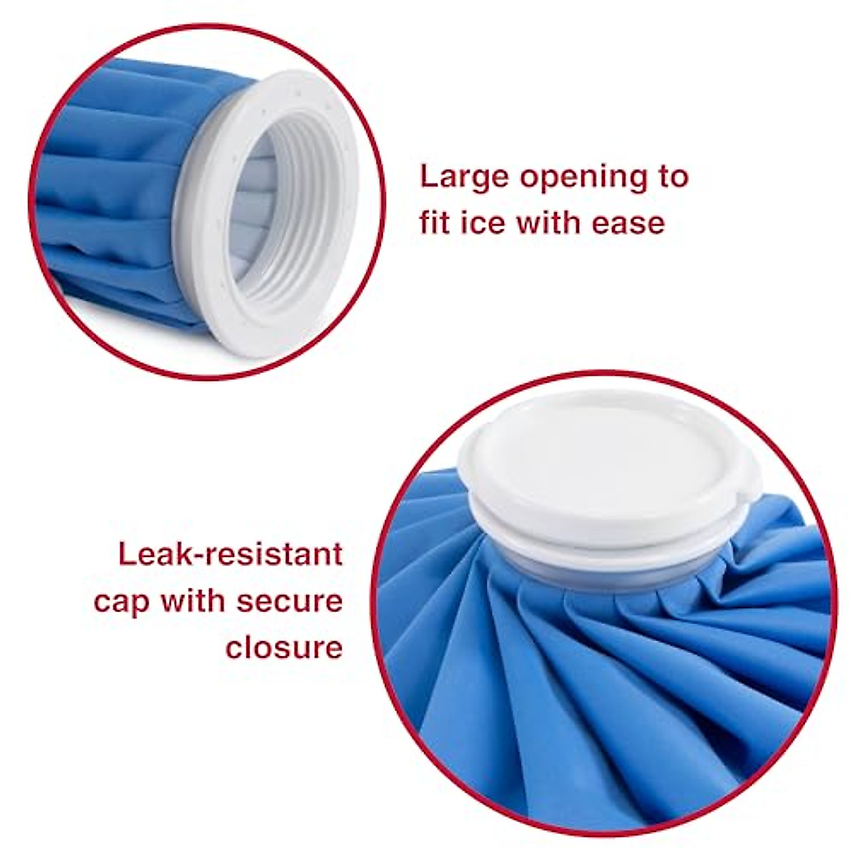 MUELLER Sports Medicine Reusable Ice Pack, Cold Bag for Injuries and Pain Relief, Cold Therapy, Blue, 9 Inch Bag